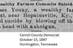 Carroll County Democrat Newspaper Clippings 1897, Surnames T-Z ...