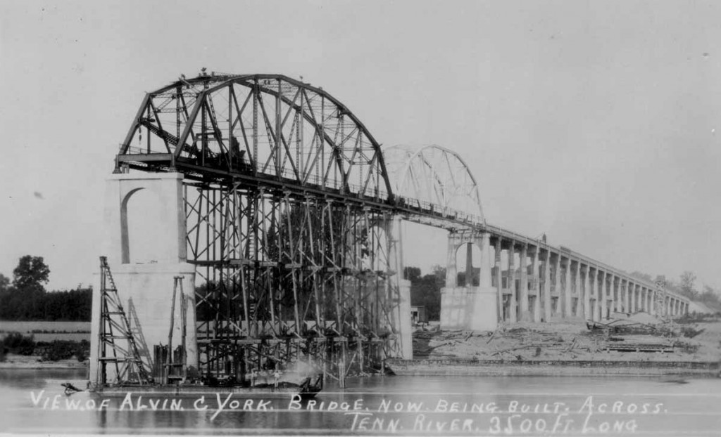 Construction of Alvin C. York Bridge – Decatur Co. TNGenWeb