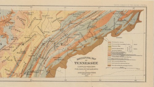Map: Agricultural Regions in East Tennessee, 1883 – Hawkins County ...