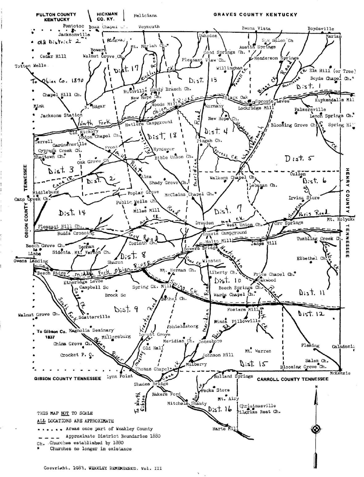 MAP 1880 – Weakley County TNGenWeb