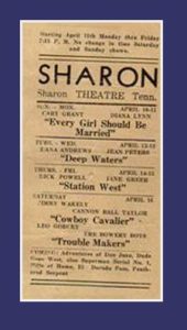 SHARON MOVIE LIST – Weakley County TNGenWeb